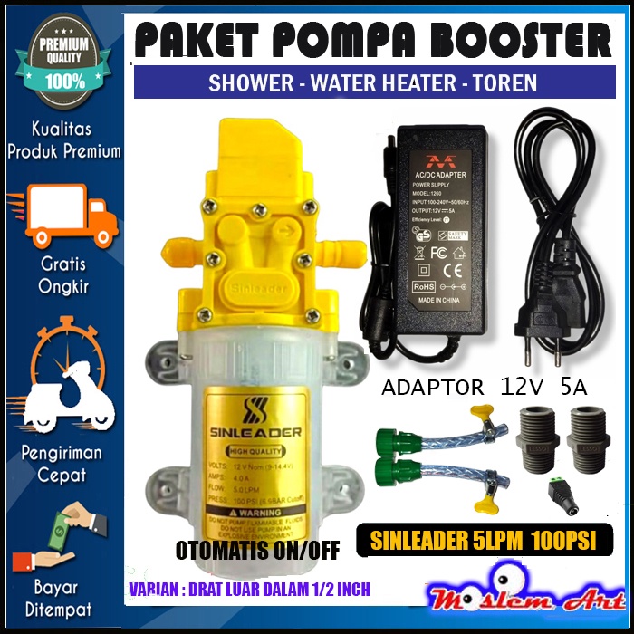 Jual Paket Lengkap Pompa Booster Shower Water Heater Toren Otomatis On ...