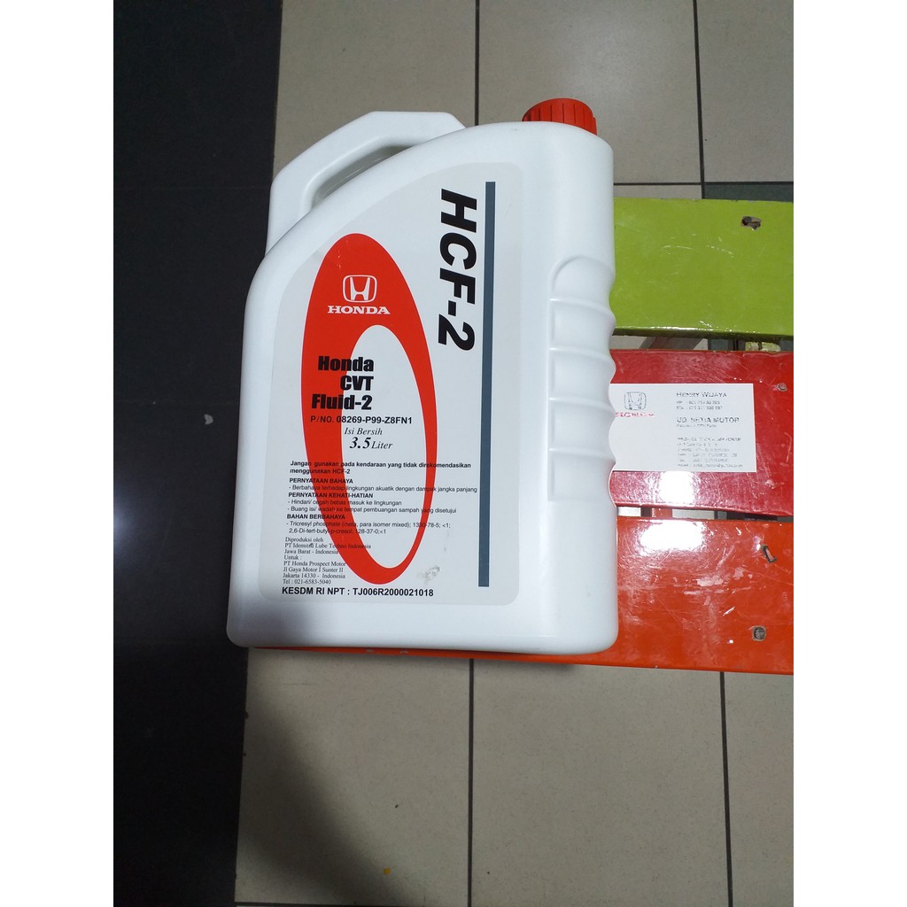 Jual Oli Transmisi Honda Automobile CVT Fluid HCF-2 HCF 2 HCF2 kemasan galon 3,5 L | Shopee ...