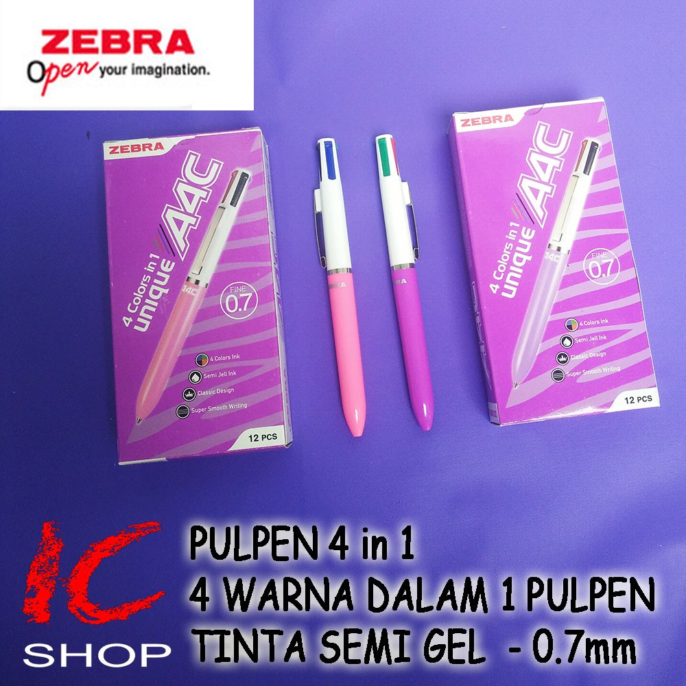 Jual pulpen ZEBRA 4 warna 1 pulpen | Shopee Indonesia