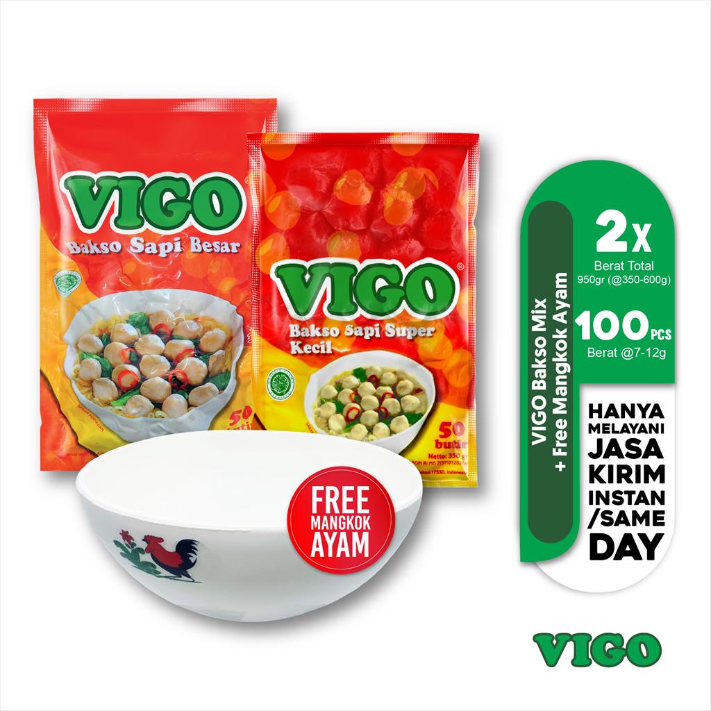Jual VIGO Bakso Mix + FREE Mangkok Ayam | Shopee Indonesia