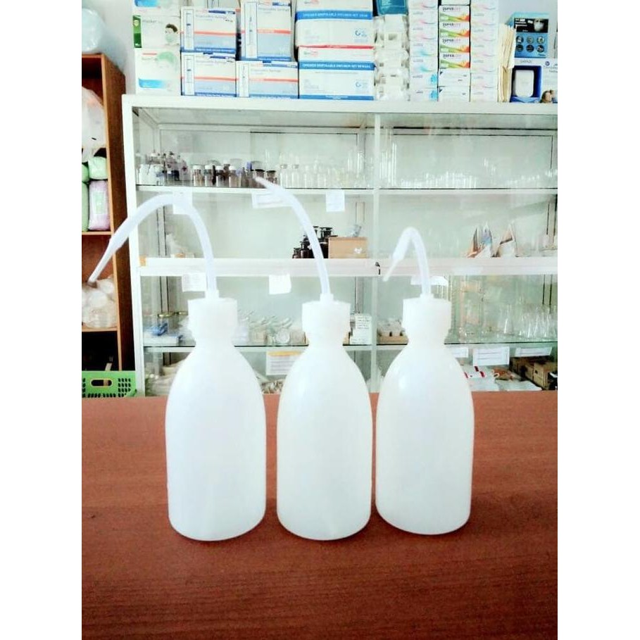 Jual Alat Praktikum Laboratorium Botol Cuci Aquadest Plastik 500Ml ...