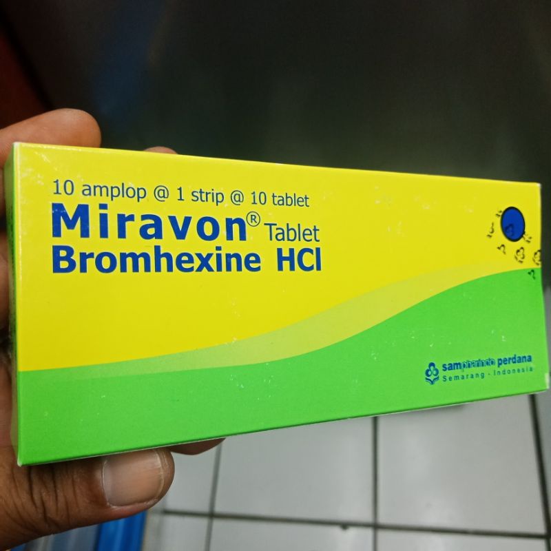 Jual MIRAVON Bromhexin HCl Obat Batuk Pengencer Dahak 100tablet ...