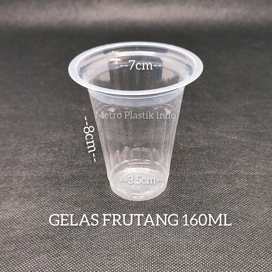 Jual Gelas Plastik Bening 160ml Isi 50pcs | Cup Plastik Frutang 160 ml ...