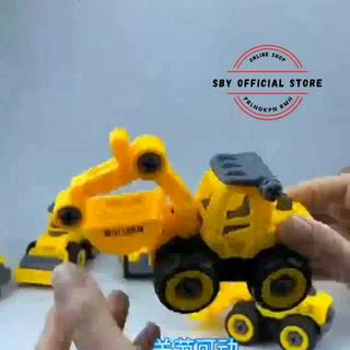 Jual Mainan Anak DIY Mobil Truk Rakit Konstruksi Bongkar Pasang Dengan ...