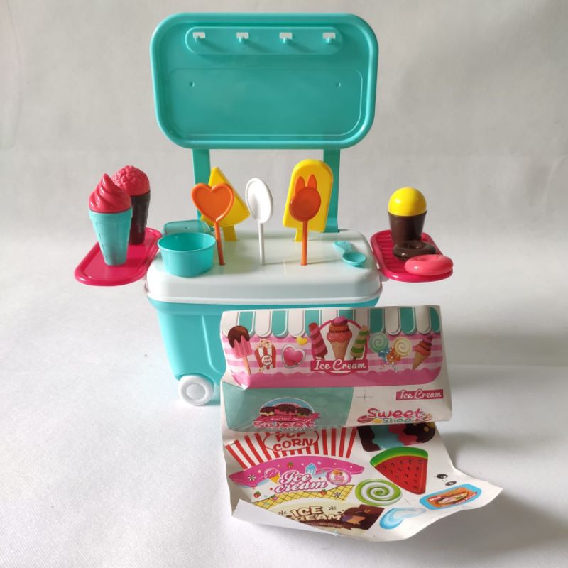 Jual mainan ice cream cart-candy storage trolley | Shopee Indonesia