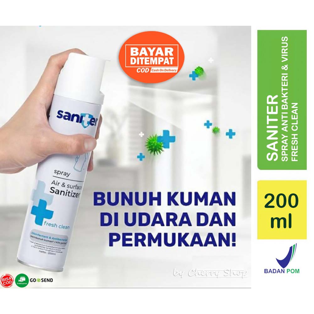 Jual [LUAR PULAU WAJIB KARGO] [200ML] [BPOM] Saniter Air Sanitizer ...