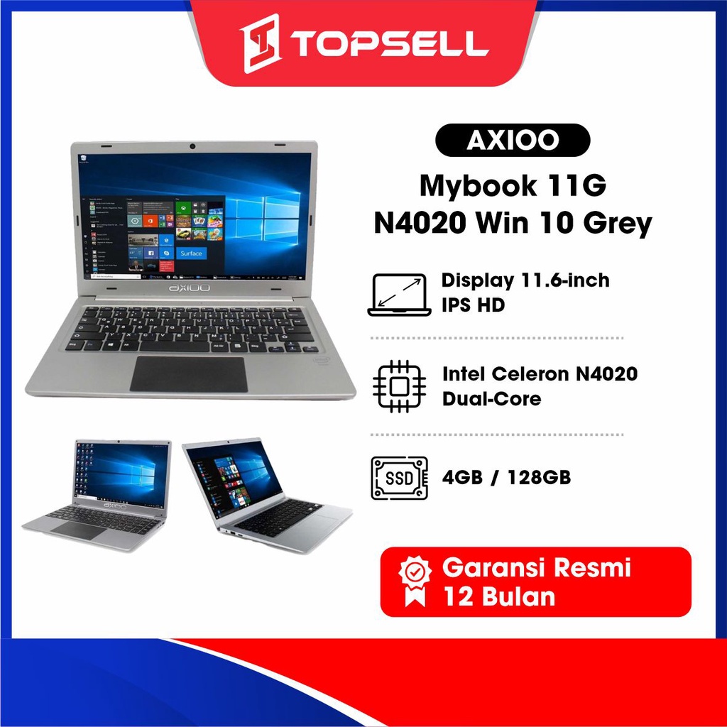 Jual Laptop Axioo Mybook 11G N4020 Ram 4GB SSD 128GB Garansi Resmi 1 ...