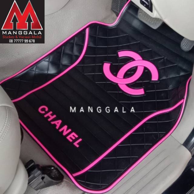 Jual Karpet Mobil Chanel Hitam Logo Pink | Shopee Indonesia