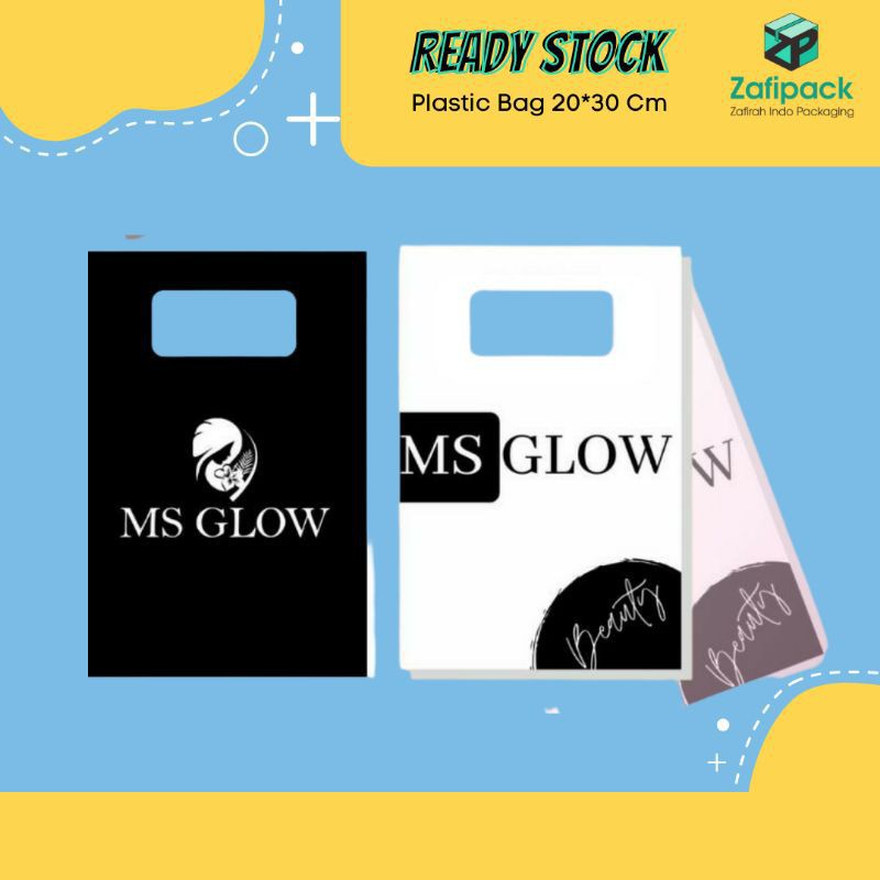 Jual Plastik Packing Sablon Ms Glow Plastik Plong Plastik Olshop
