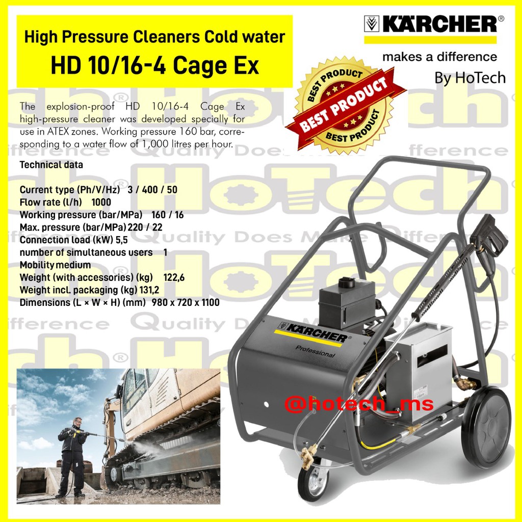 Jual KARCHER HIGH PRESSURE CLEANER HD 10/16-4 Cage Ex PROFESSIONAL ...