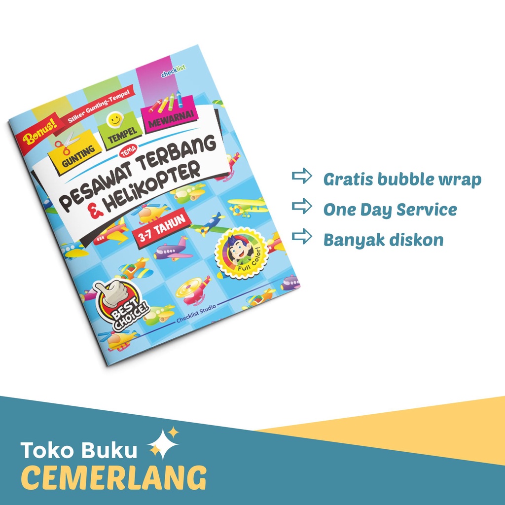 Jual Buku Anak Gunting Tempel Mewarnai Tema Pesawat Terbang dan ... Jual Buku Anak Gunting Tempel Mewarnai Tema Pesawat Terbang dan ...