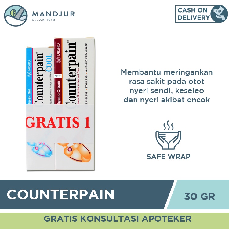 Jual Counterpain 30 gr - Salep Pereda Nyeri Otot, Keseleo, dan Encok ...