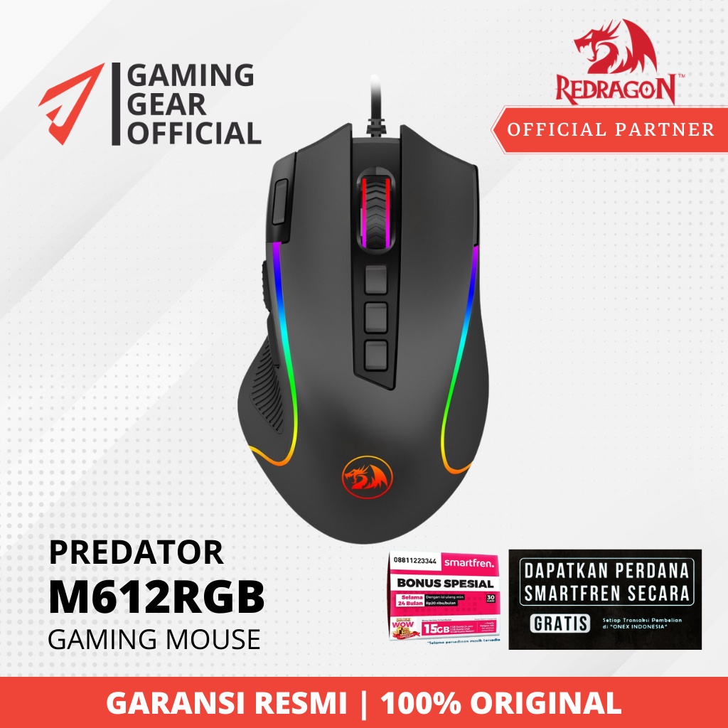 Jual [100% ORI] Redragon PREDATOR - M612 RGB Gaming Mouse | Shopee Indonesia