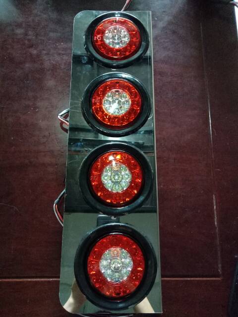 Jual Lampu Stop LED Truk 12 Volt, 24 Volt, 36 Volt Plat Stainless ...