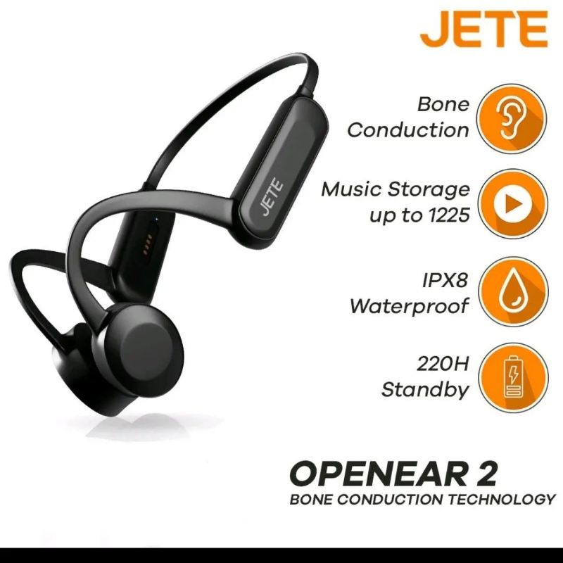 Jual Headset Sport Bluetooth Jete Open Ear 2 Bone Conduction | Shopee ...