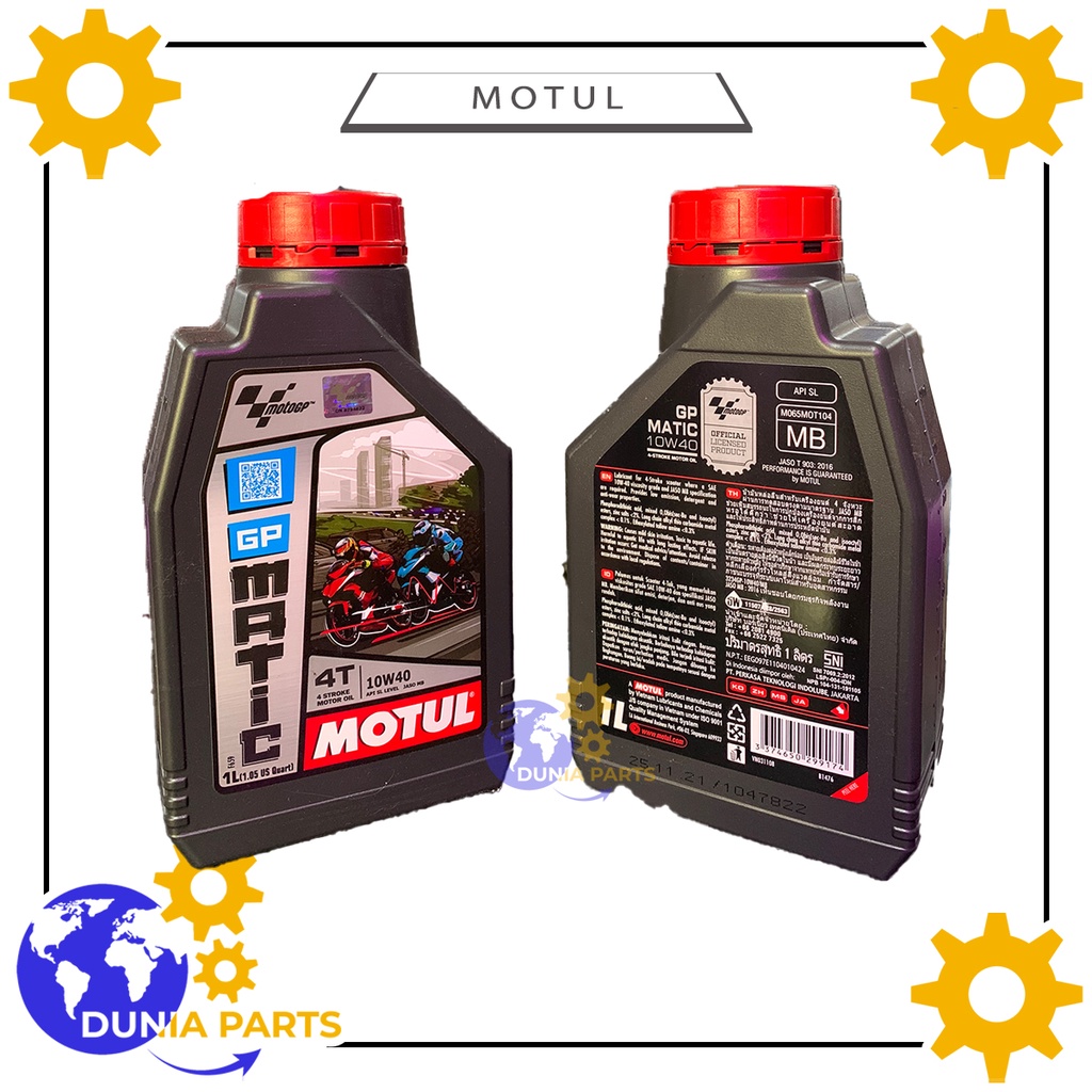 Jual Oli Motul 4T GP Matic 10W-40, 1 Liter | Shopee Indonesia