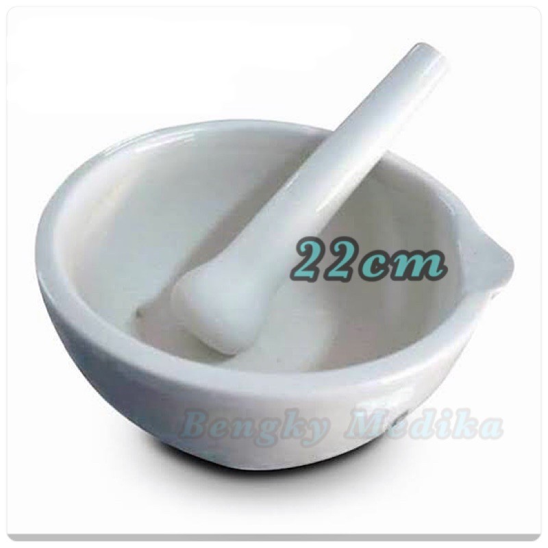 Jual Mortar 22cm Stamper 22cm Lumpang Penumbuk Obat Mortal Penggerus ...