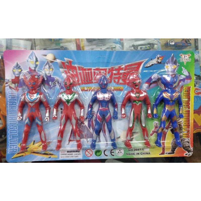 Jual mainan anak superhero ultraman mini isi 5pcs /figure superhero ...