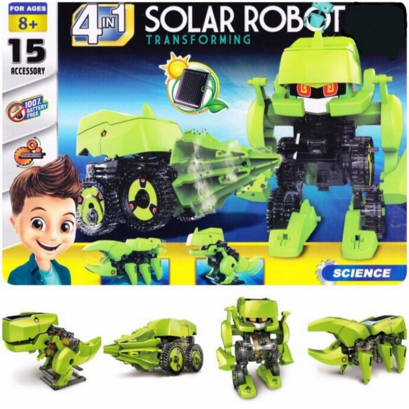 Jual Robot Dino Solar Kit 4 in 1 Mainan Edukasi Merakit Robot | Shopee ...