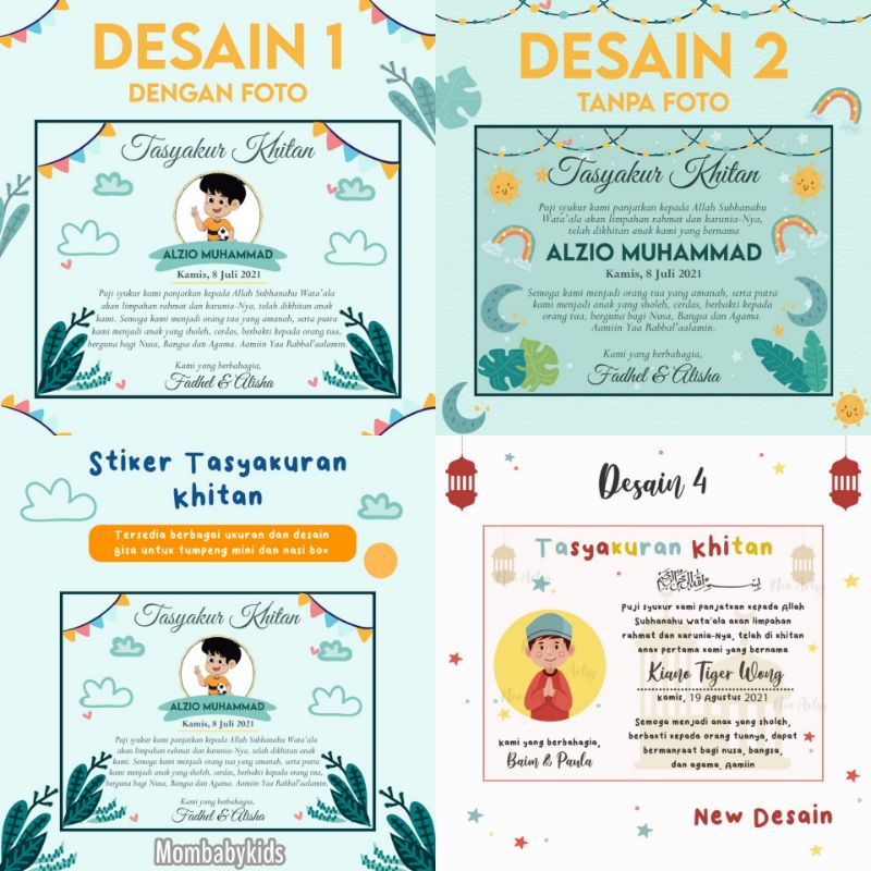 Jual STIKER LABEL SYUKURAN KHITANAN/ TSYAKURAN WALIMATUL KHITAN ...