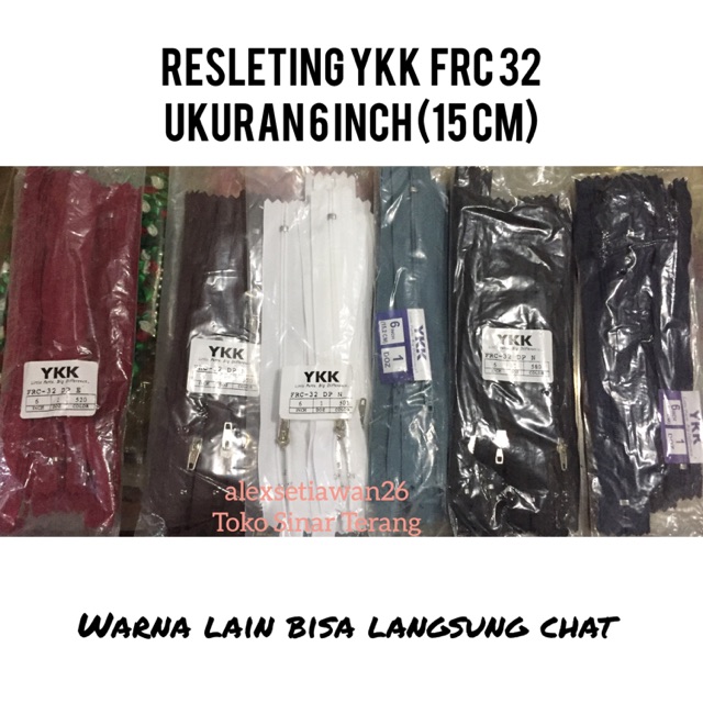 Jual Resleting YKK 6 inch - Resleting YKK 15 cm - Rit YKK 15 cm CFC 32 | Shopee Indonesia