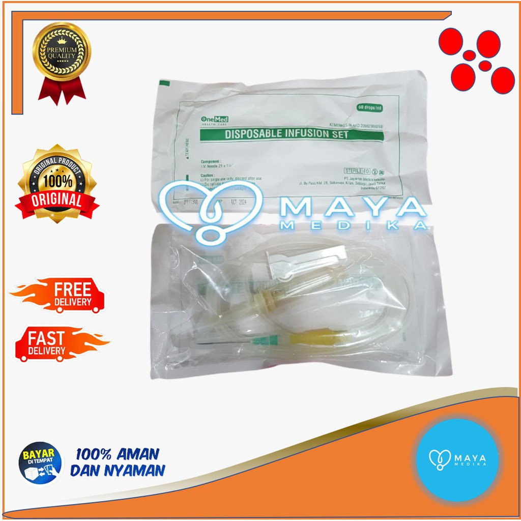 Jual Infus Set Dewasa / OneMed / 20 drops per ml / pcs | Shopee Indonesia