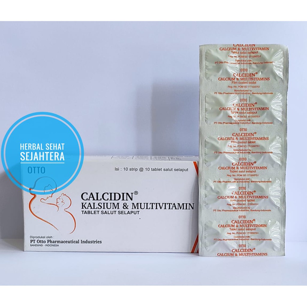 Jual CALCIDIN Calcidin isi 10 Tablet Per Strip - Suplement Kalsium ...