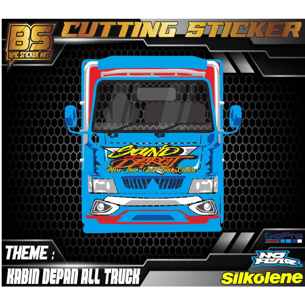Jual Sticker Cutting Truk Bagian Kabin depan elf, canter, giga, dyna ...