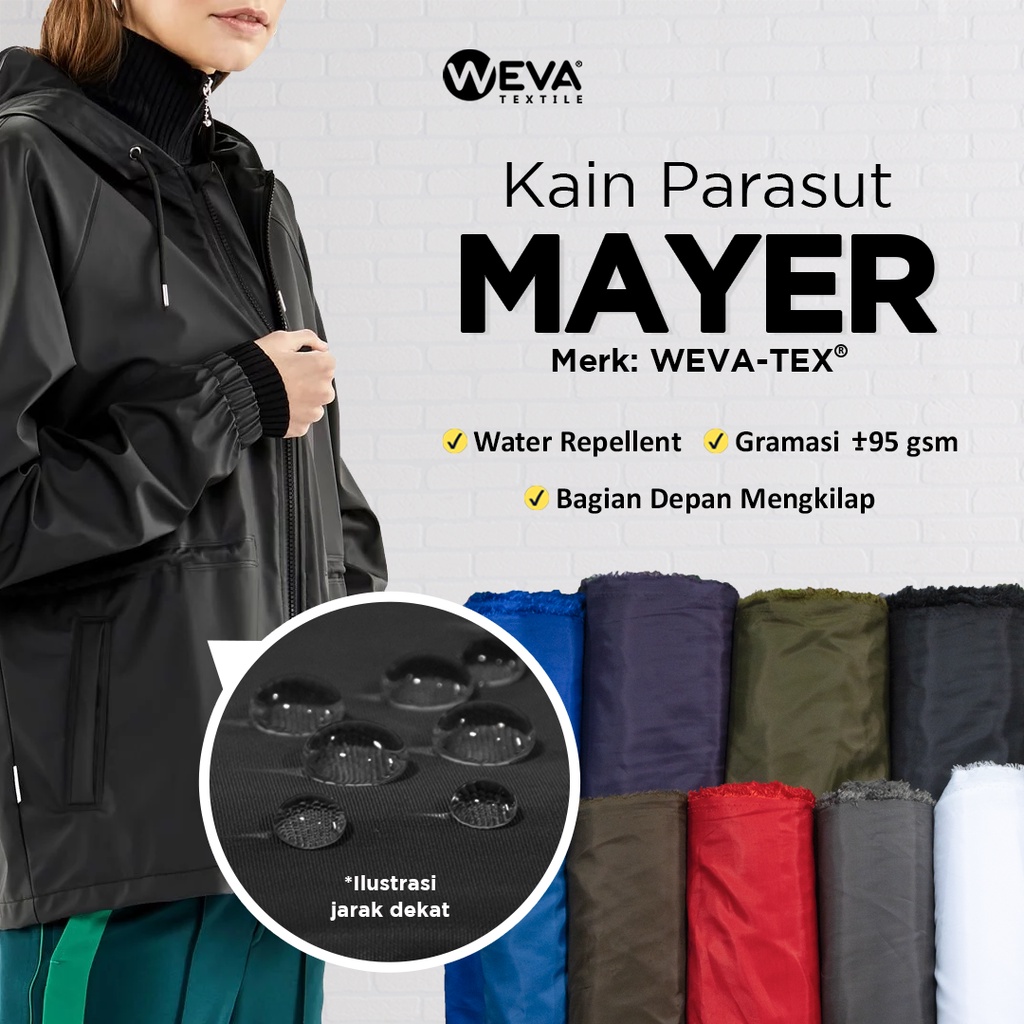 Jual Bahan Kain Mayer Bahan Jaket Parasut Bomber & Gunung Waterproof ...