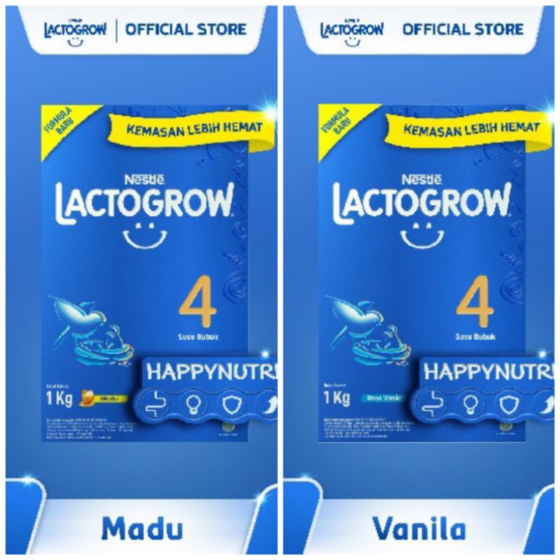 Jual Nestle LACTOGROW 4 HAPPYNUTRI Susu Pertumbuhan usia 3-5 tahun Rasa ...