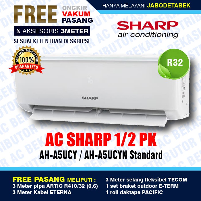 Jual AC SHARP 1/2 PK 1/2PK 05 PK 05PK AH-A5UCY/UCYN Indonesia|Shopee Indonesia