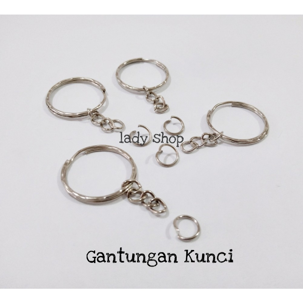 Jual Ring Gantungan Kunci Gerigi Model Rantai Diameter 2 Cm Nikel ...