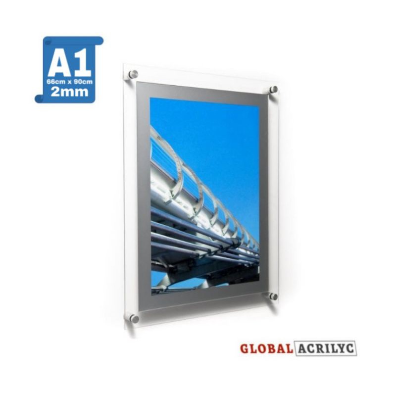 Jual Frame Akrilik A1 3mm ( 66cm x 90cm ) Frame / Bingkai foto Acrilyc ...