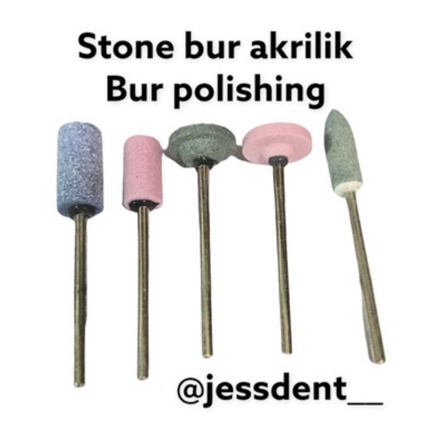 Jual STONE BUR poles akrilik stone polishing pink green hijau | Shopee ...