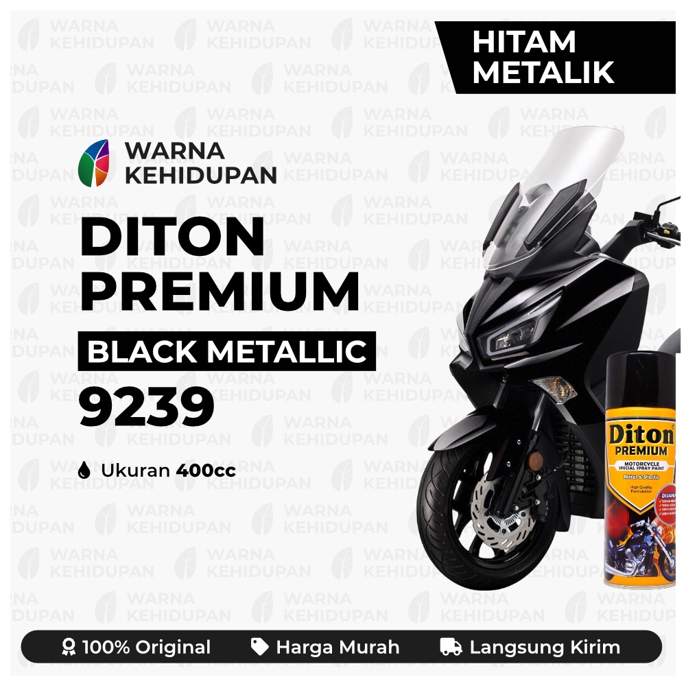 Jual DITON PREMIUM BLACK METALLIC HITAM METALIK 9239 CAT SEMPROT ...