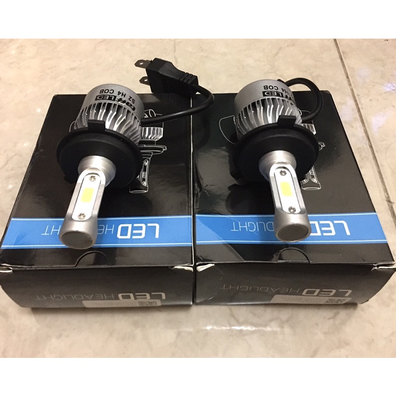 Jual Lampu Mobil H4 S2 LED COB Headlight 8000LM H4/9003 S2 Chip 2 PCS Indonesia|Shopee Indonesia