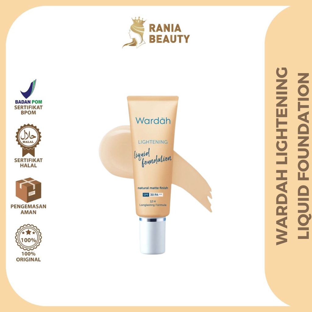 Jual Wardah Lightening Liquid Foundation | Alas Make Up Cair Natural ...