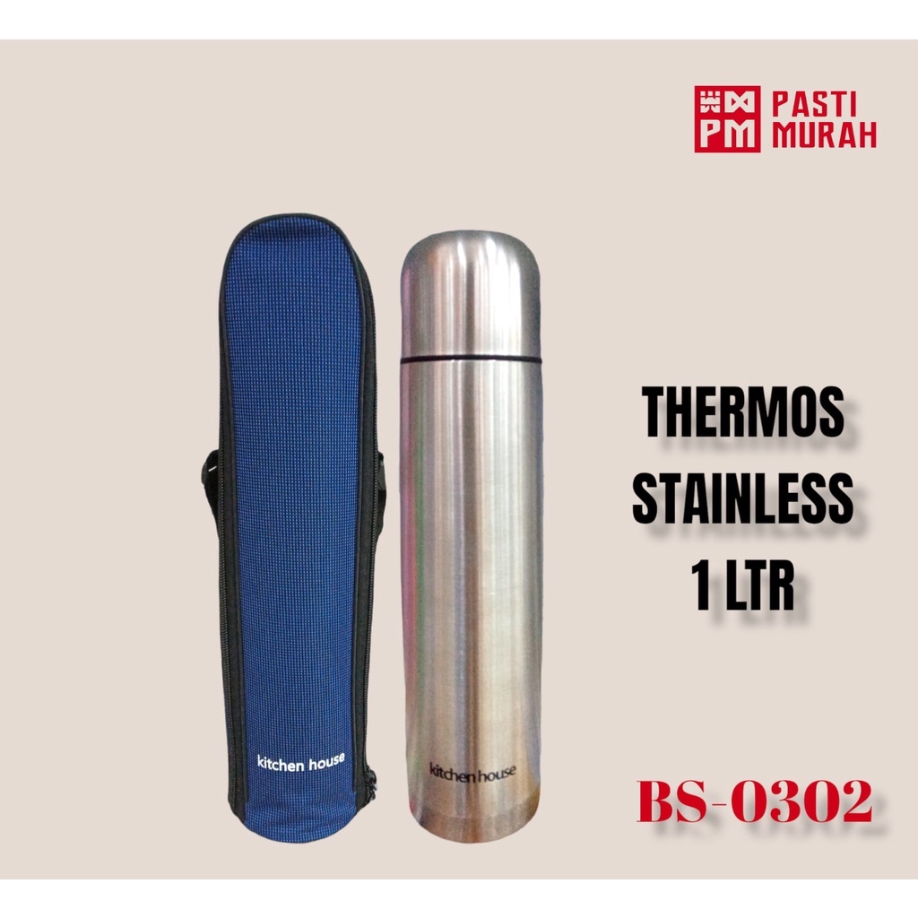 Jual THERMOS KITCHEN HOUSE STAINLESS BS-0302 1LTR | Shopee Indonesia