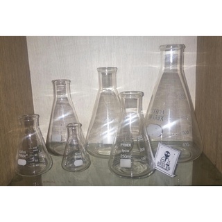 Jual erlenmeyer 50ml labu erlen pyrex bisa pakai sumbat | Shopee Indonesia