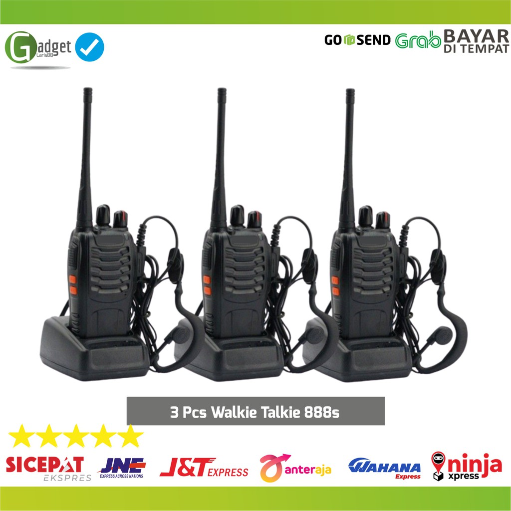 Jual Paket Hemat 3 Unit Radio HT Handy Talky Walkie Talkie 888s 888 ...