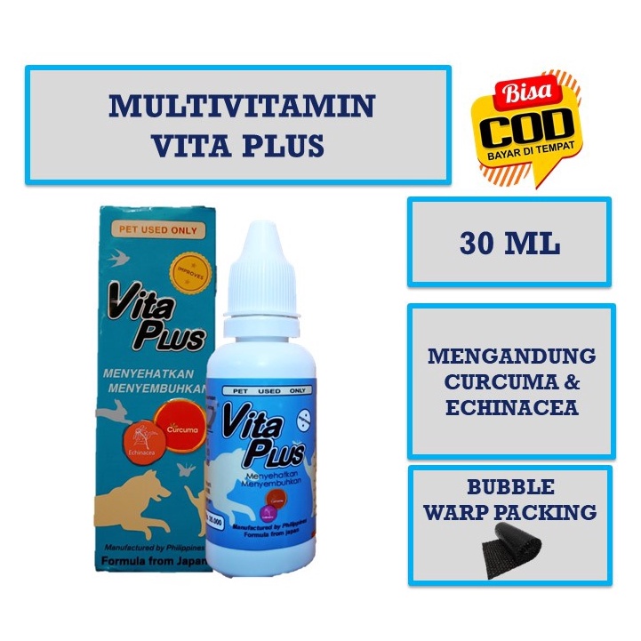 Jual Vitamin Kucing Anjing Kelinci Multi Vitamin VITAPLUS 30 Ml - vita plus vitamin hewan ...