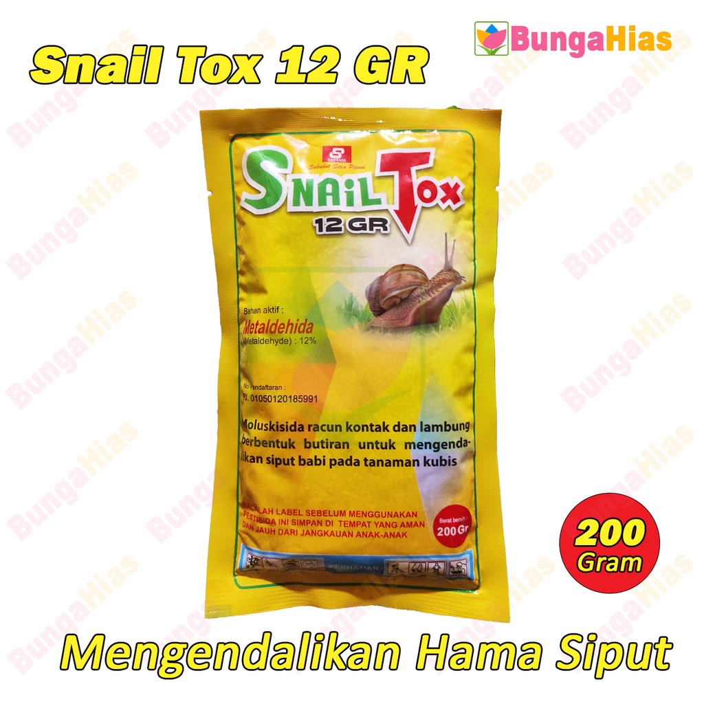 Jual Snail Tox 12 GR Pembasmi Hama Siput Moluskisida Keong Racun Taman ...