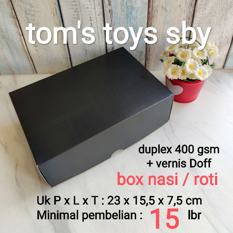 Jual Box Kotak Nasi Roti Kue 23 x 15,5 x 7,5 cm kertas duplex 400 gsm ...