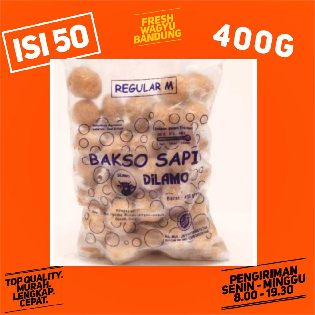 Jual DILAMO BAKSO REGULER M ISI 50 PREMIUM Baso Daging Sapi Halal 400g ...