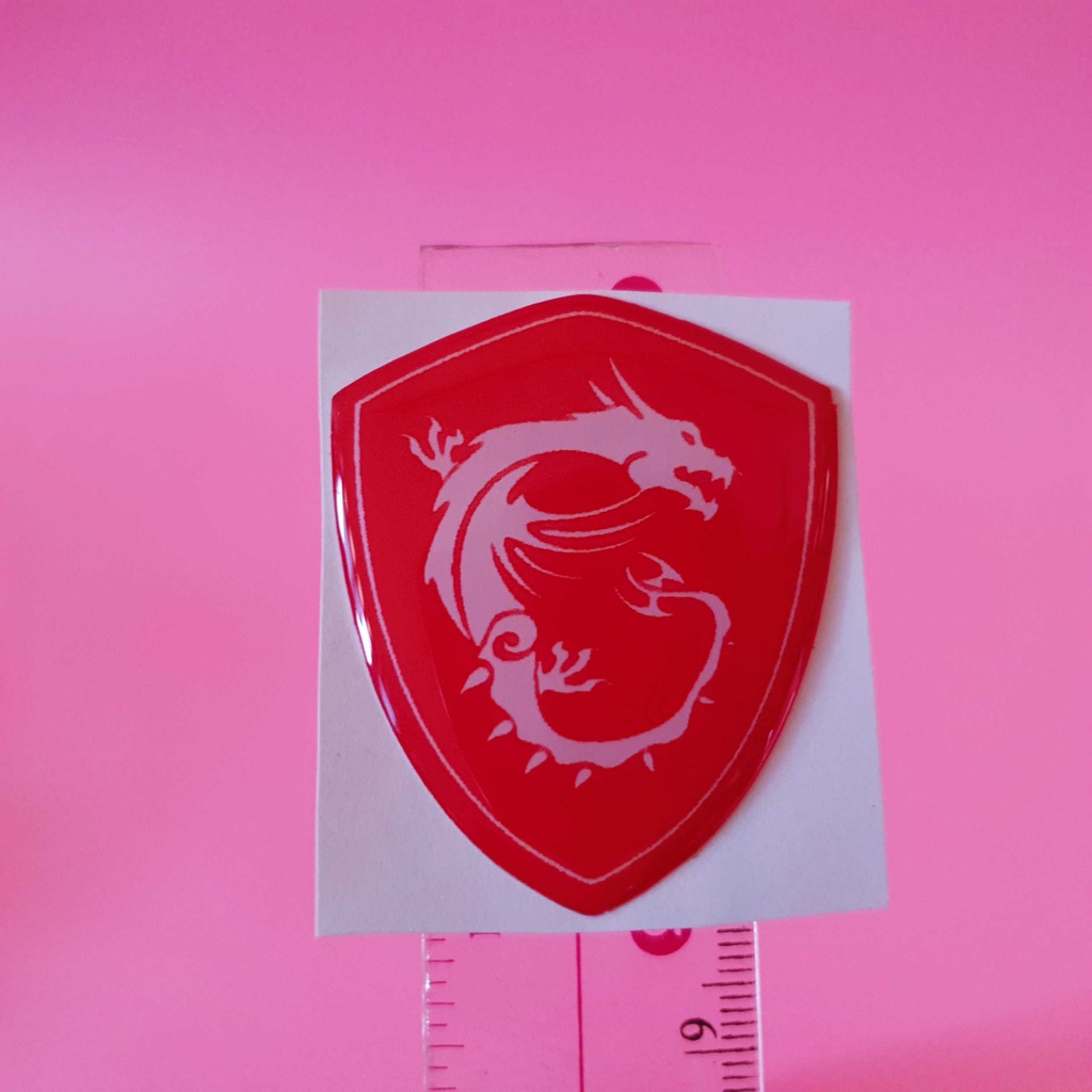 Jual STIKER RESIN TIMBUL EMBLEM LOGO MSI DRAGON STICKER PC STIKER ...