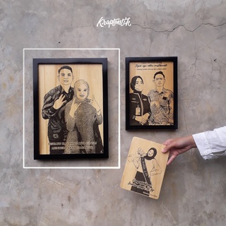 Jual SKETSA KAYU 30X40, LUKISAN WAJAH, LUKISAN KAYU, SKETSA WAJAH ...