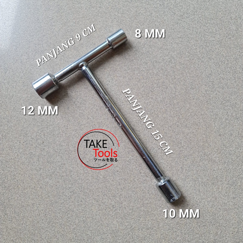 Jual Kunci Sok T 3 Ukuran 8MM - 10MM - 12MM | Shopee Indonesia