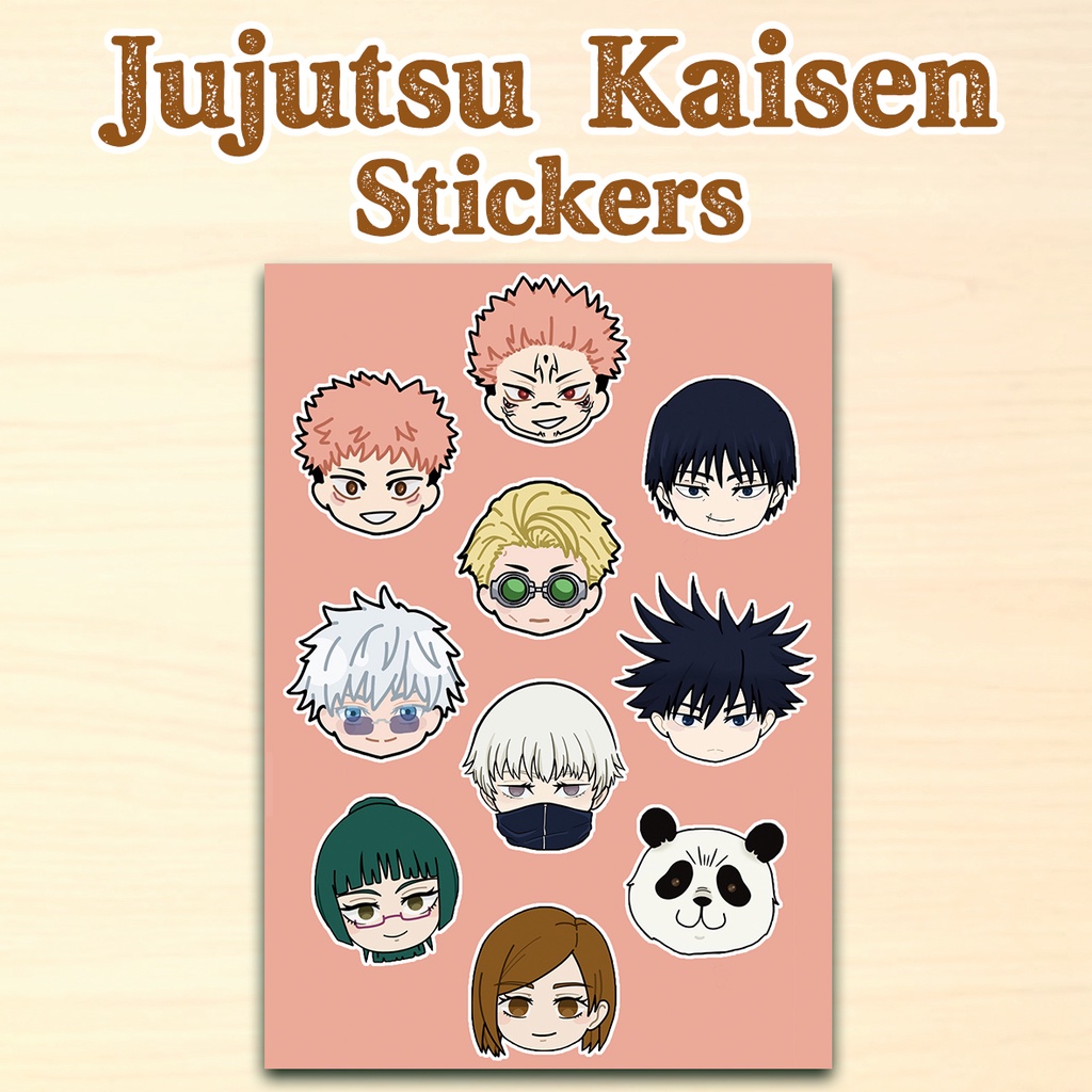Jual 10 pcs Jujutsu Kaisen Sticker Sheet Stiker Waterproof Anti Air JJK ...