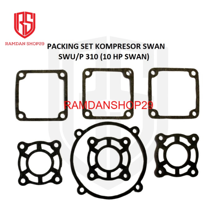 Jual Gesket Packing Paking SET Kompresor SWAN 10 HP SWU/P 310 FULLSET 7 PCS | Shopee Indonesia