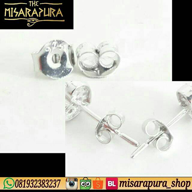 Jual KUNCI / KNOT / STUD ANTING PERAK / SILVER 925 LAPIS EMAS PUTIH ...